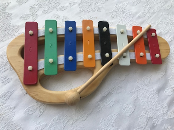 Xylophone Rainbow Instrument Metallophone Children's | Etsy