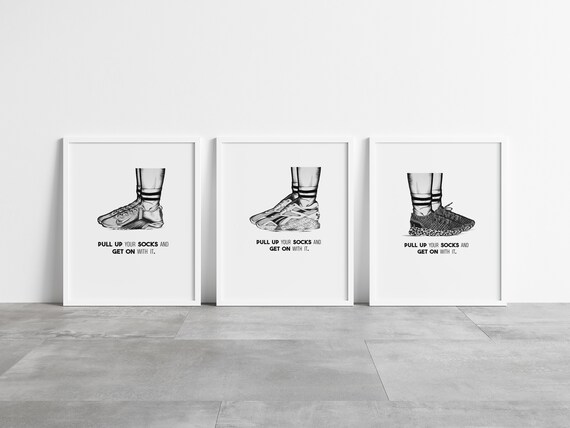 Pull UP Your SOCKS And Get On With IT CrossFit Print Gym | Etsy