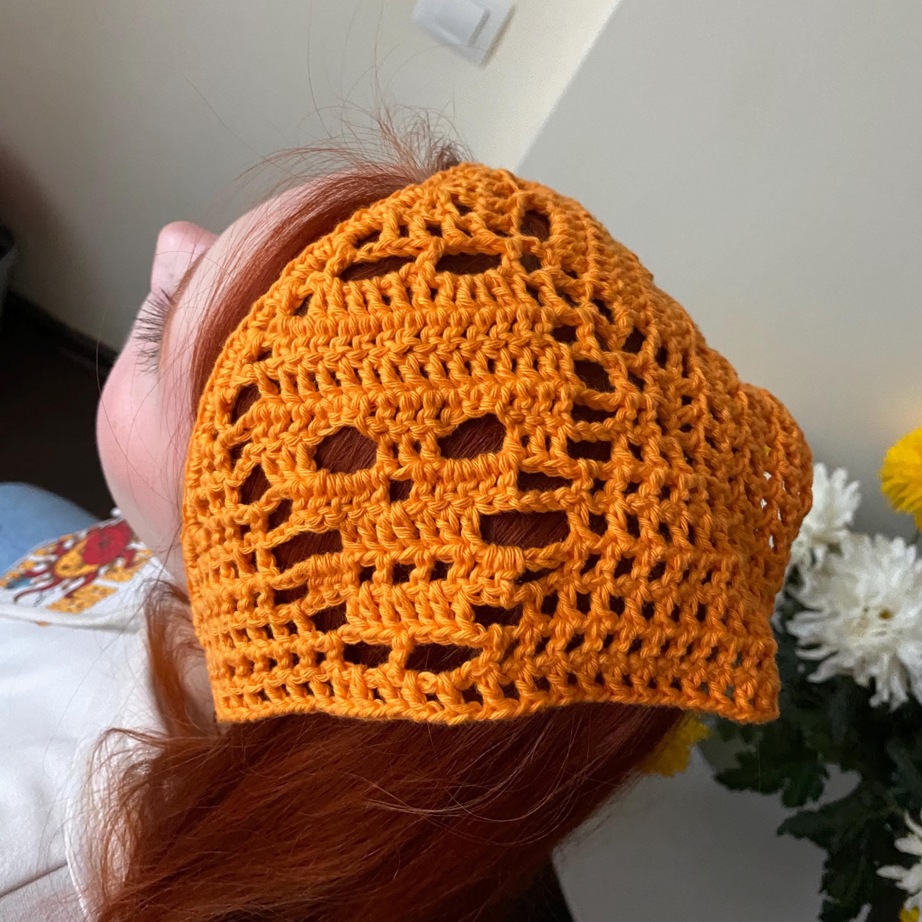 Skull Crochet Bandana Pattern: Gothic Headscarf (PDF Downloadable ...