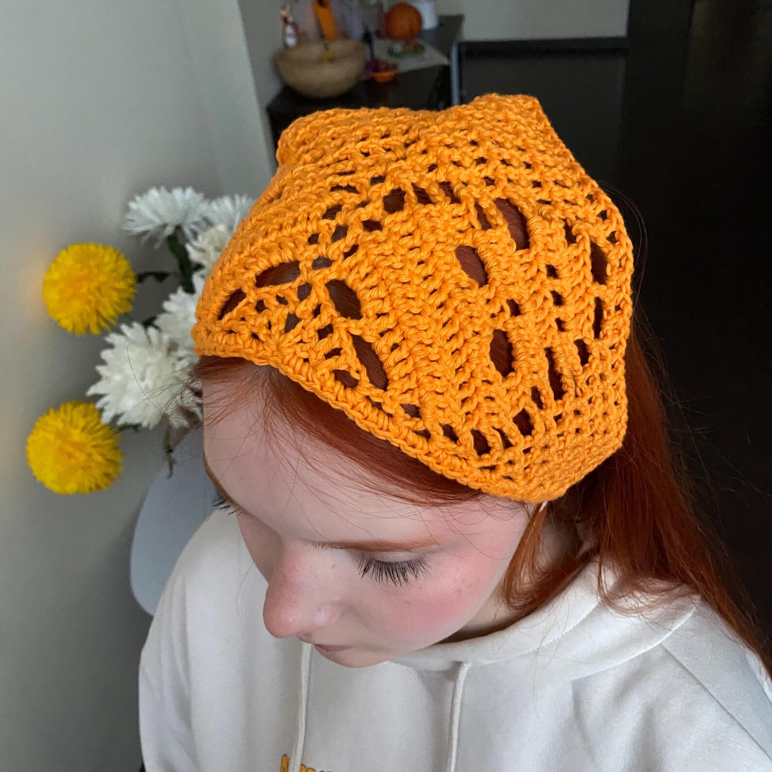 Crochet Skull Bandana Pattern: Goth Headscarf (PDF Downloadable Pattern ...