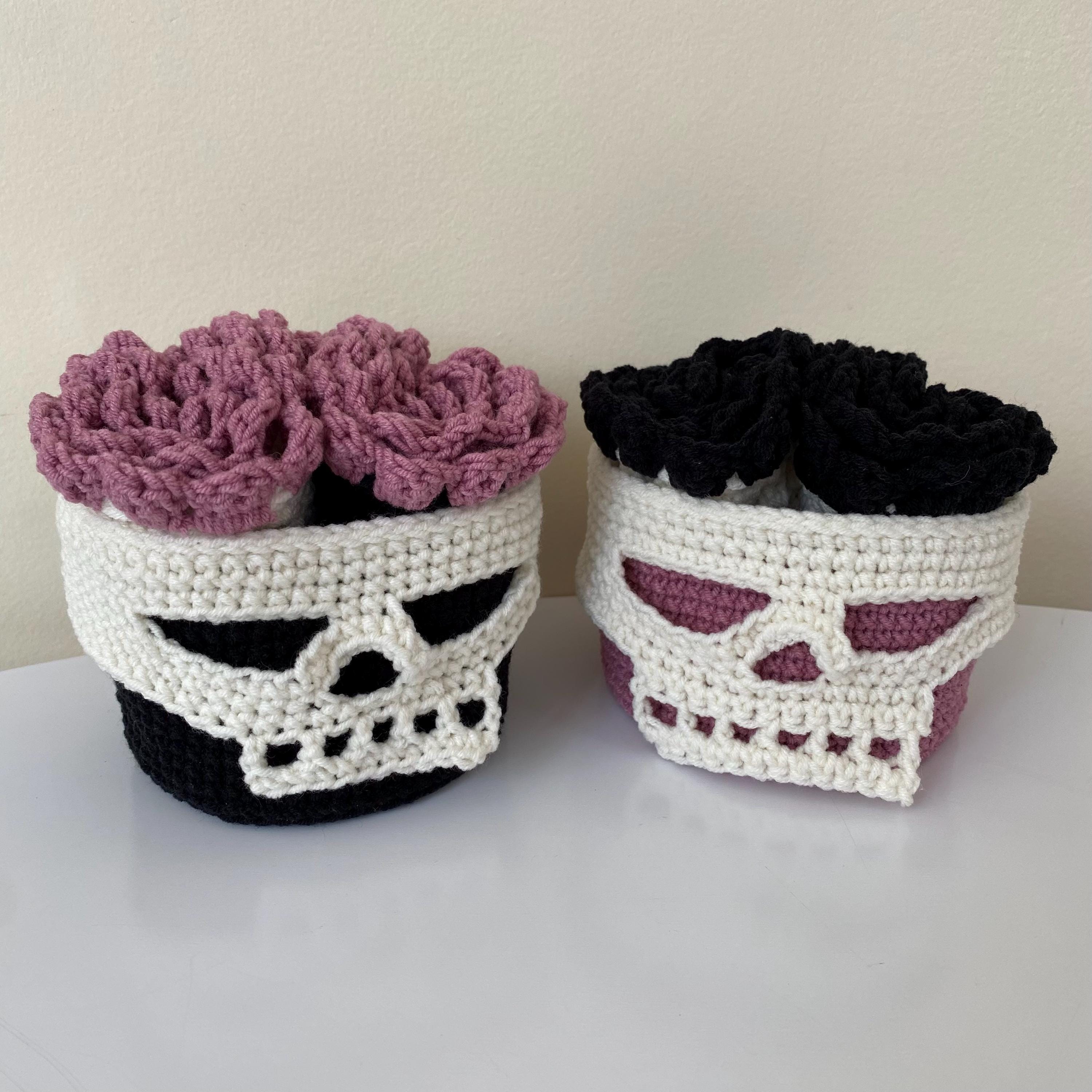 Skull Crochet Pattern: Gothic Basket & Doily (instant PDF Download) - Etsy