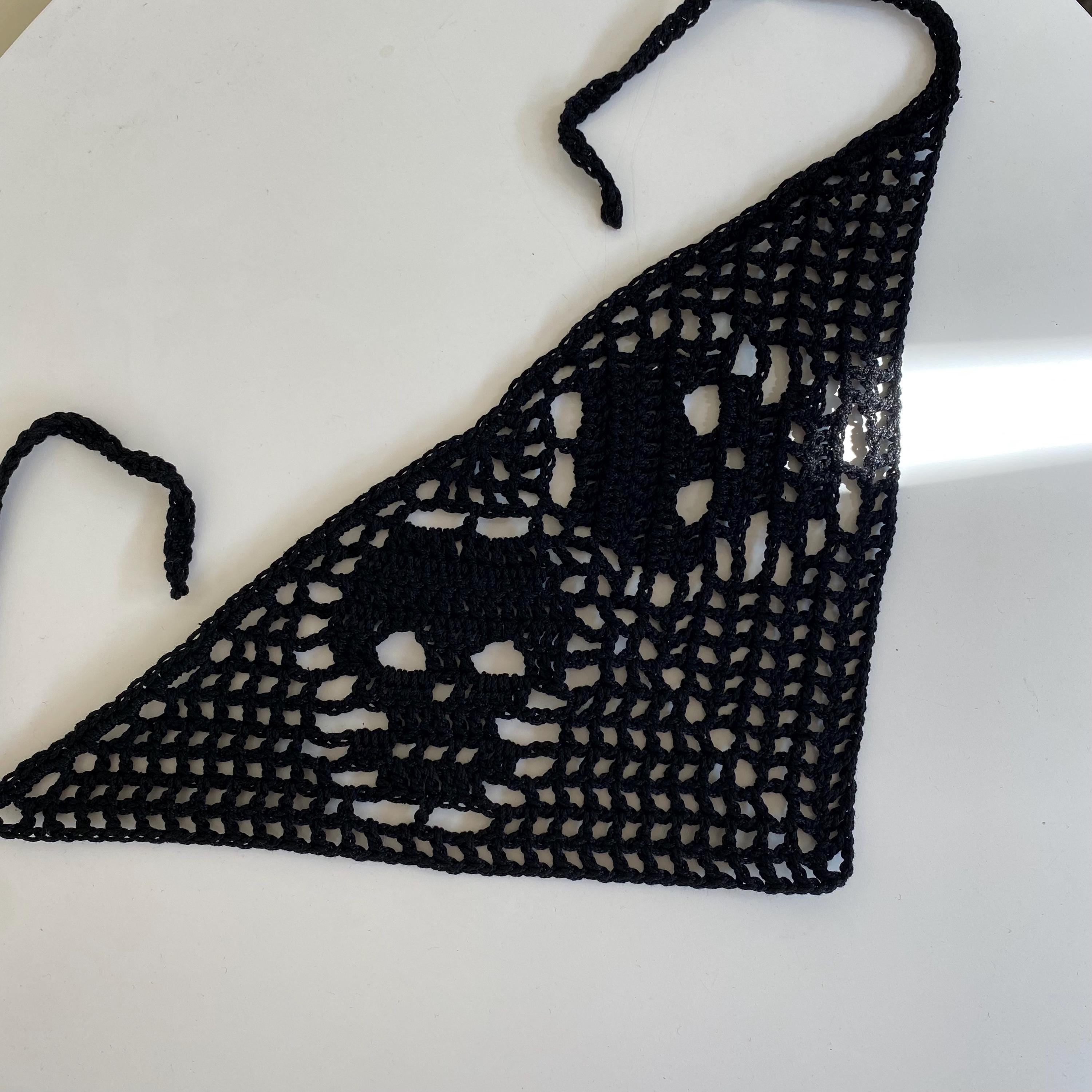 Skull Crochet Bandana Pattern: Gothic Headscarf (PDF Downloadable ...