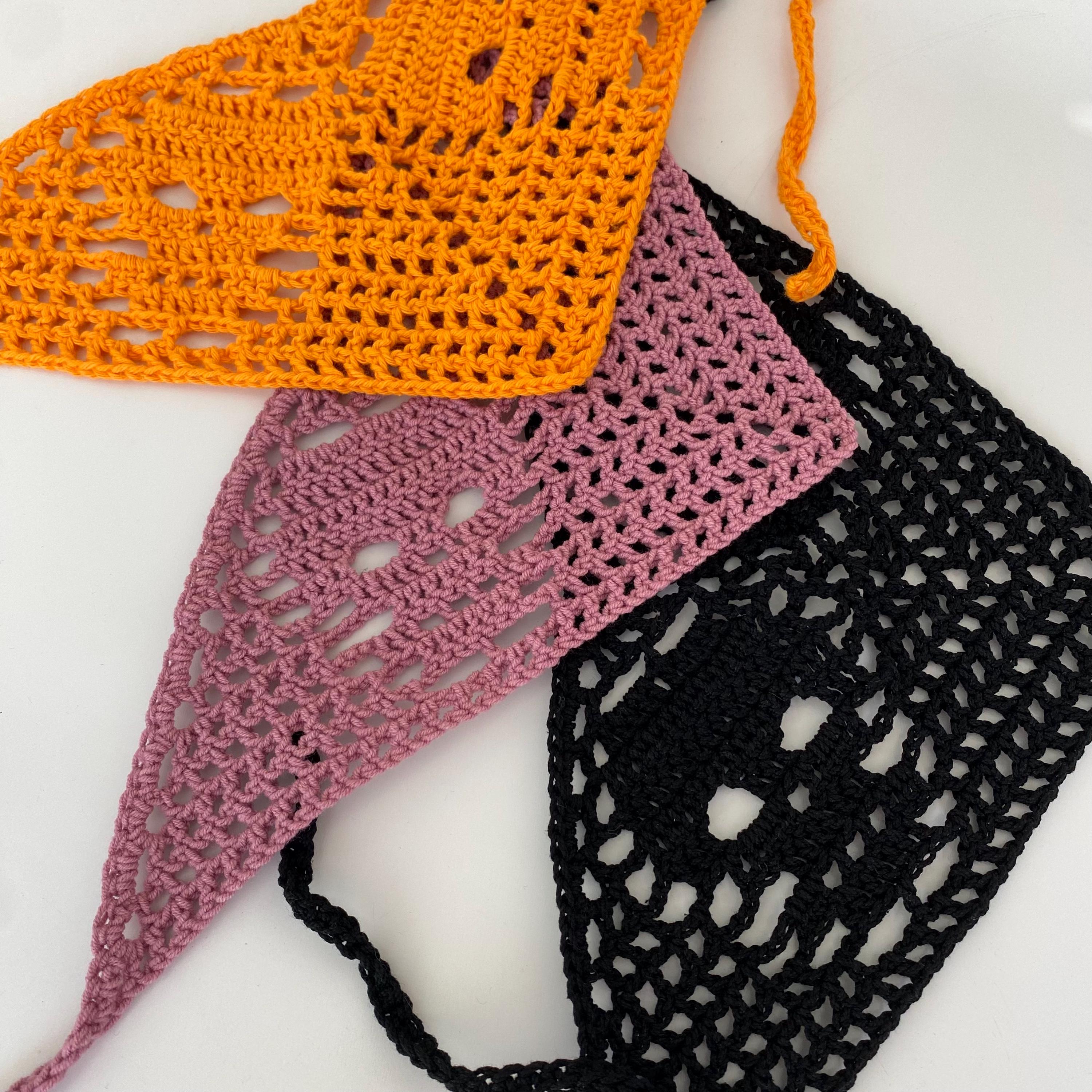Skull Crochet Bandana Pattern: Gothic Headscarf (PDF Downloadable ...