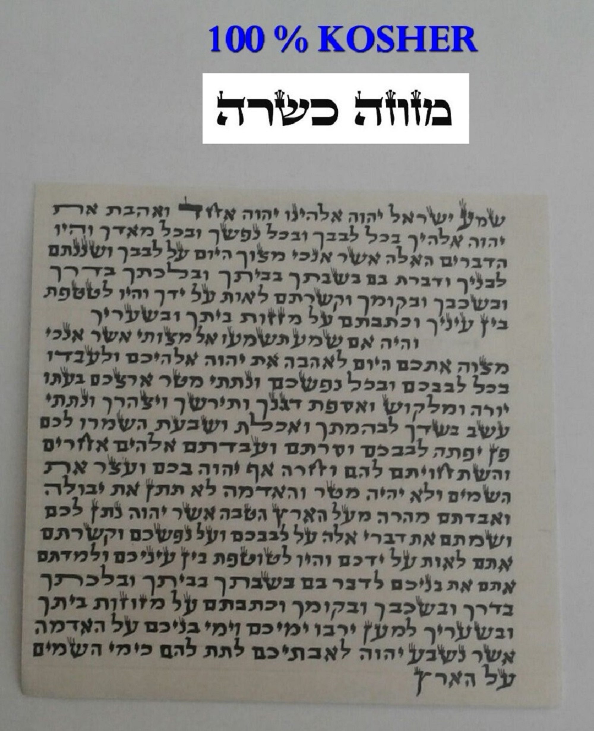 Handmaid Mezuzah Scroll 4 Kosher Parchment Torah Klaf 10 Cm Hebrew ...