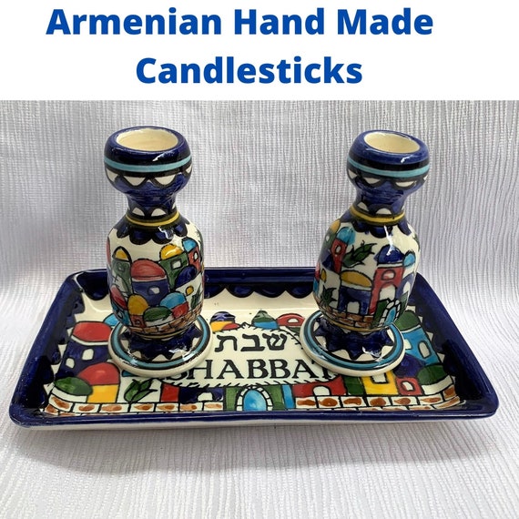 Amazing Armenian Design Candlesticks With Matching Tray | Etsy