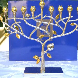 Menorah Hanukkah Hanukkiah Tree of Life Pomegranate Tree by Yair ...