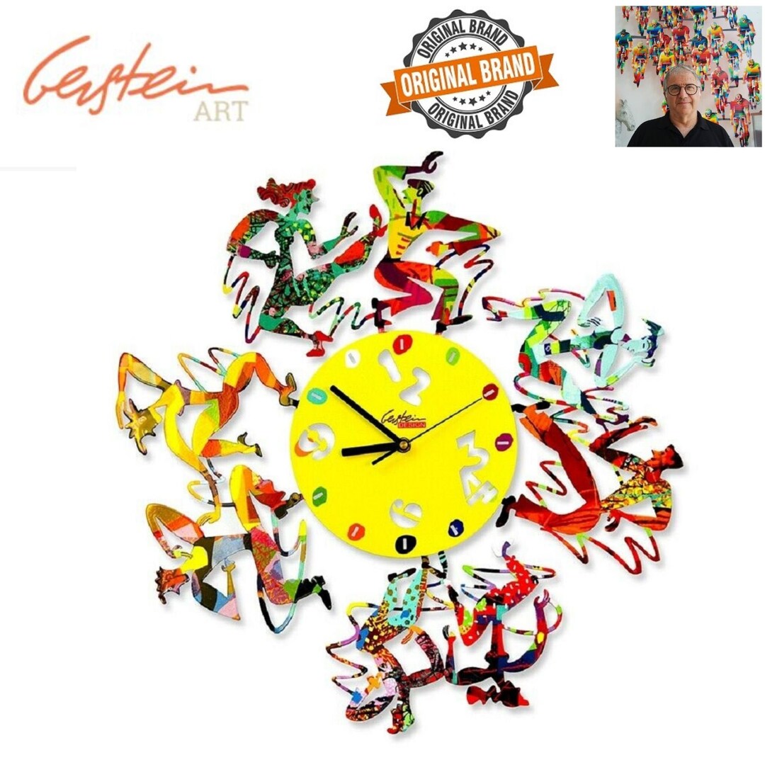 David Gerstein Disco Time Clock Decorative Wall Clocks Laser Sublimation Print - Etsy