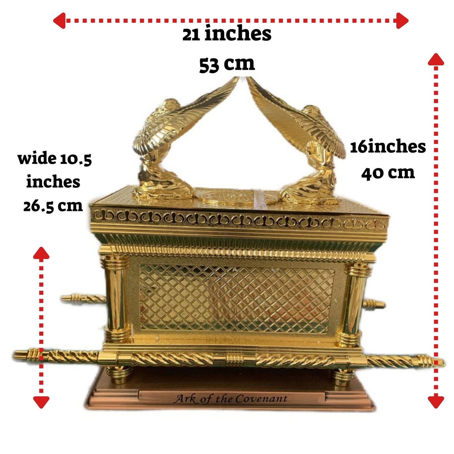 Gold Plated, Huge Ark of the Covenant, 16 Inches High X 10.5 Inches ...