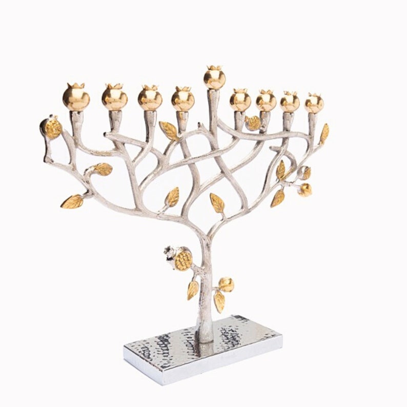 Menorah Hanukkah Hanukkiah Tree of Life Pomegranate Tree by Yair ...