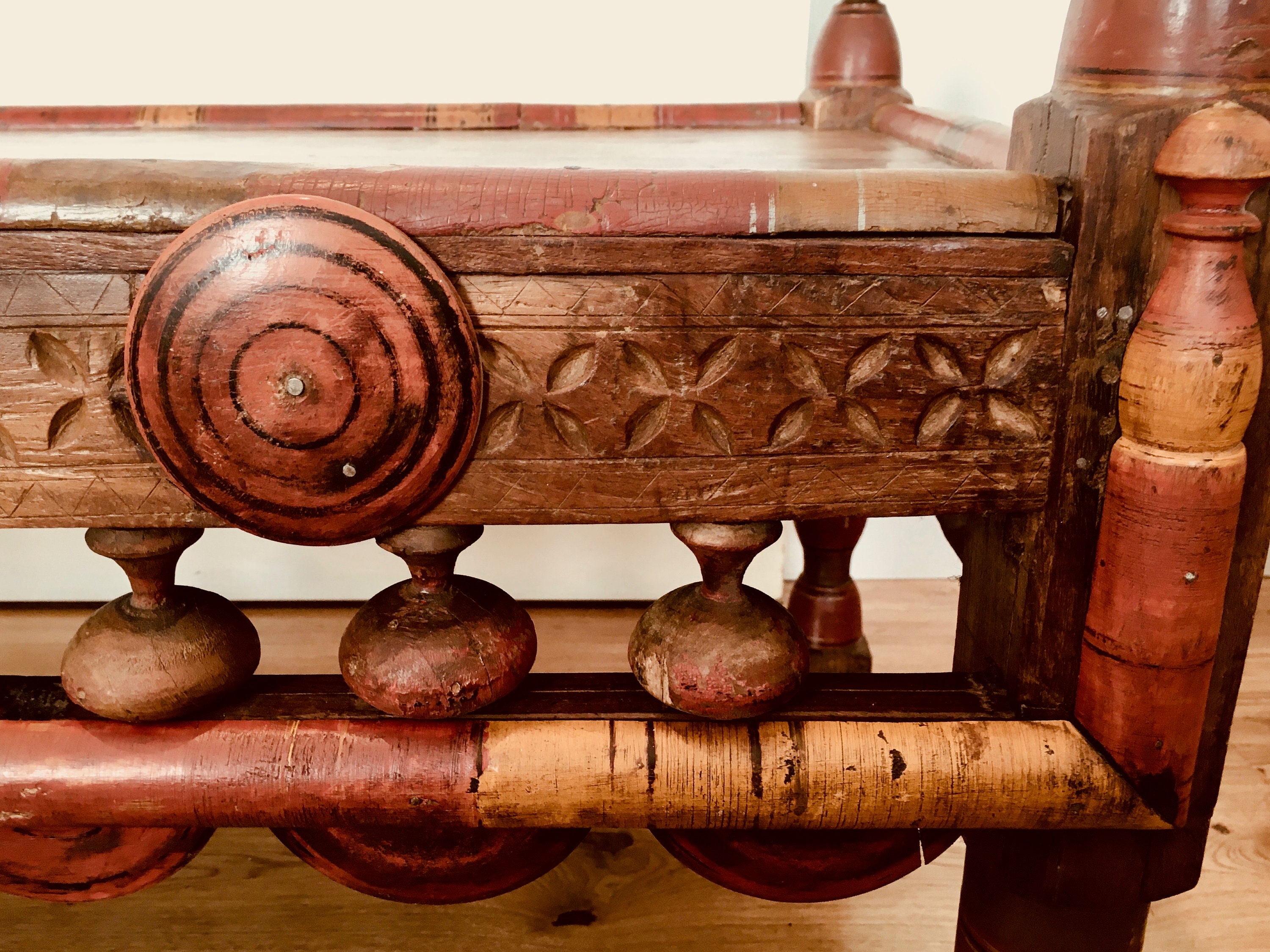 Spectacular and Rare Handmade Wooden Table From Afghanistan. Antique ...