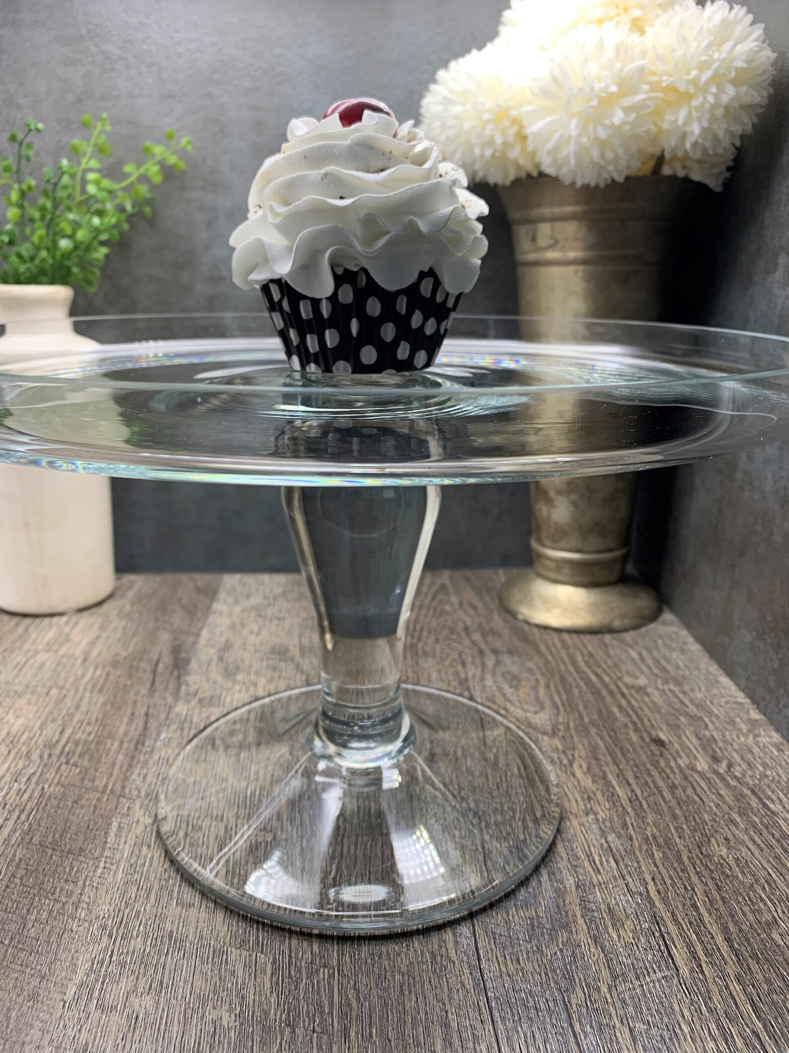 Vintage Crystal Tarnow Made in Poland Glass Cake Stand | Etsy