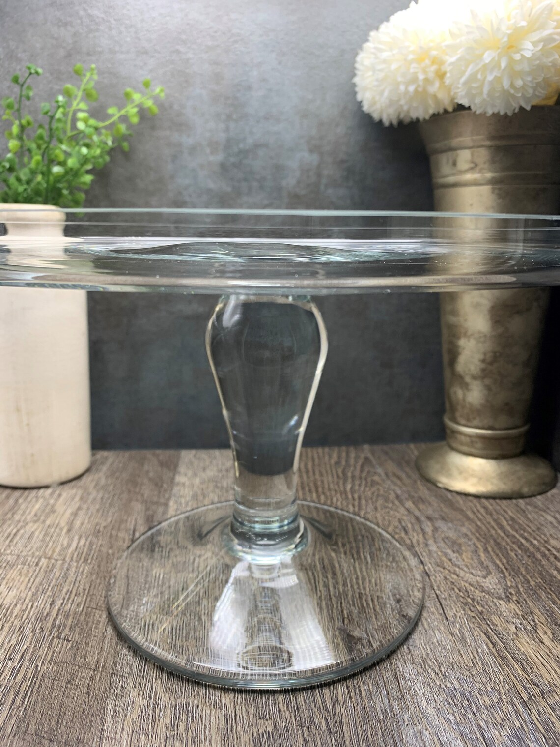 Vintage Crystal Tarnow Made in Poland Glass Cake Stand | Etsy