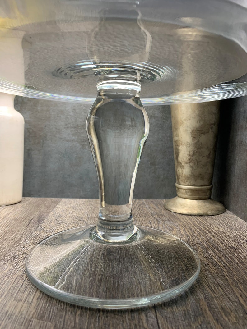 Vintage Crystal Tarnow Made in Poland Glass Cake Stand - Etsy