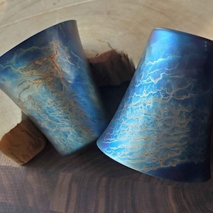 Entropic Finish Titanium (ti) Heat-colored Sake Cup / Shot Glass ...