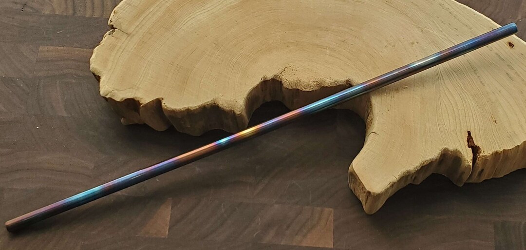 Rainbow Heat-colored Stainless 10" Steel Straw Hand Torched to Order - Etsy