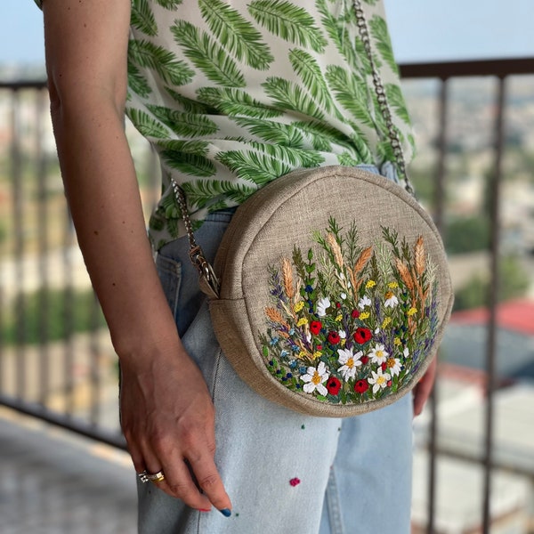 Embroidered Handbag - Etsy