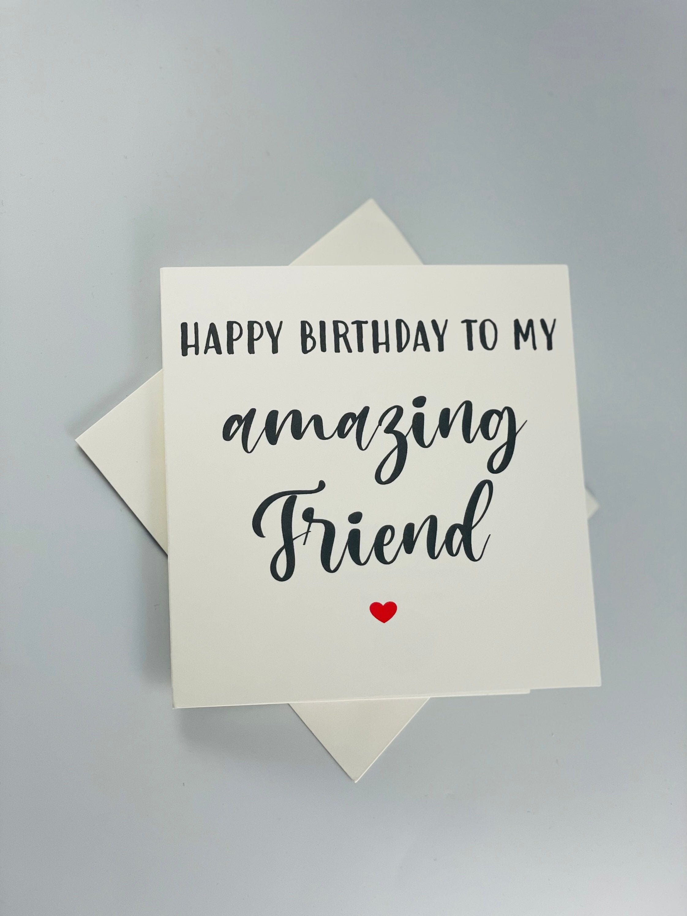 Happy Birthday To My Amazing Friend Card Party Milestone Etsy