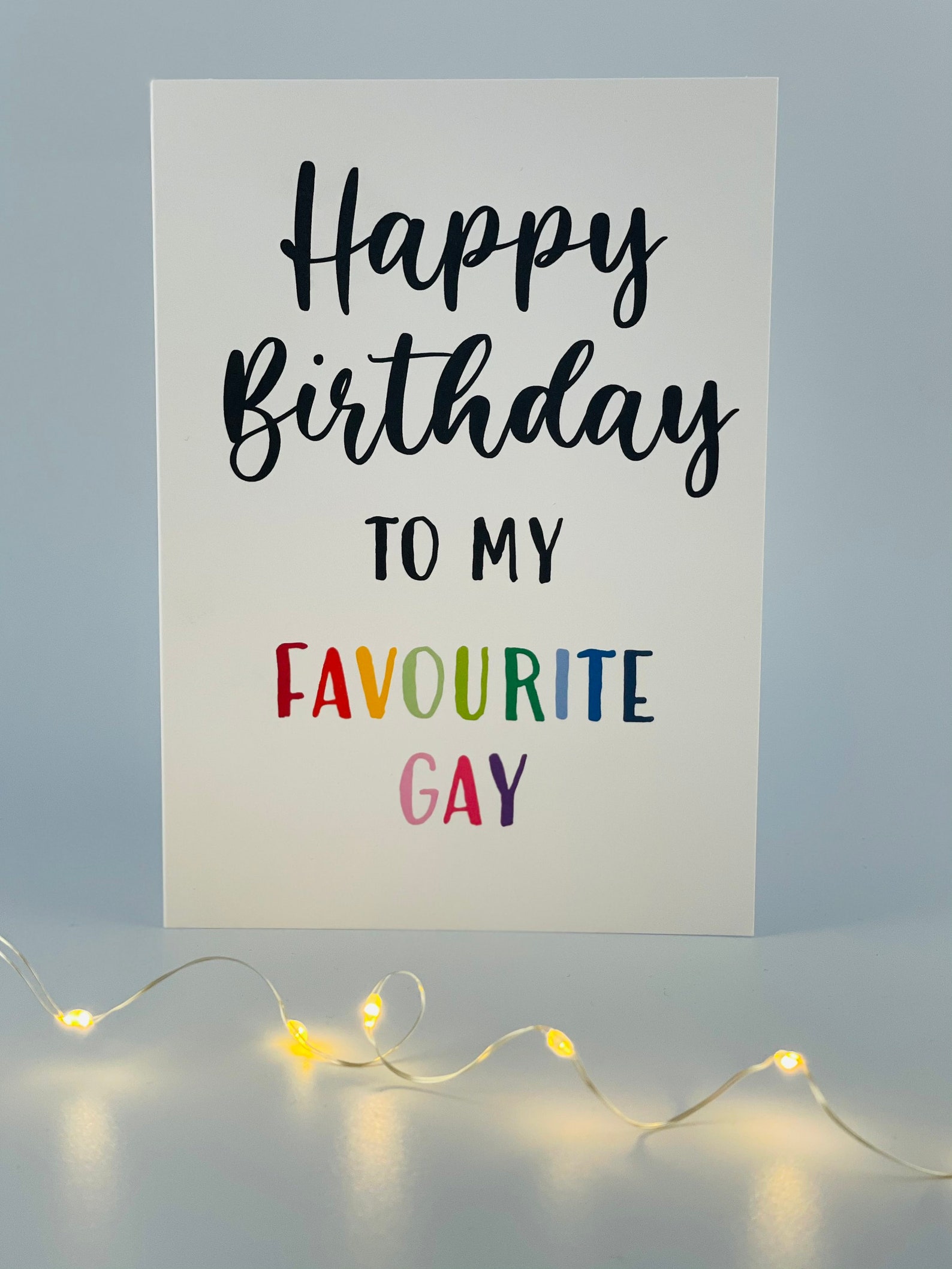 Happy Birthday To My Favourite Gay Gay Card Greetings Card Etsy