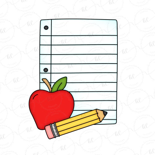 Notebook Paper Cookie Cutter Back to School / Teacher - Etsy