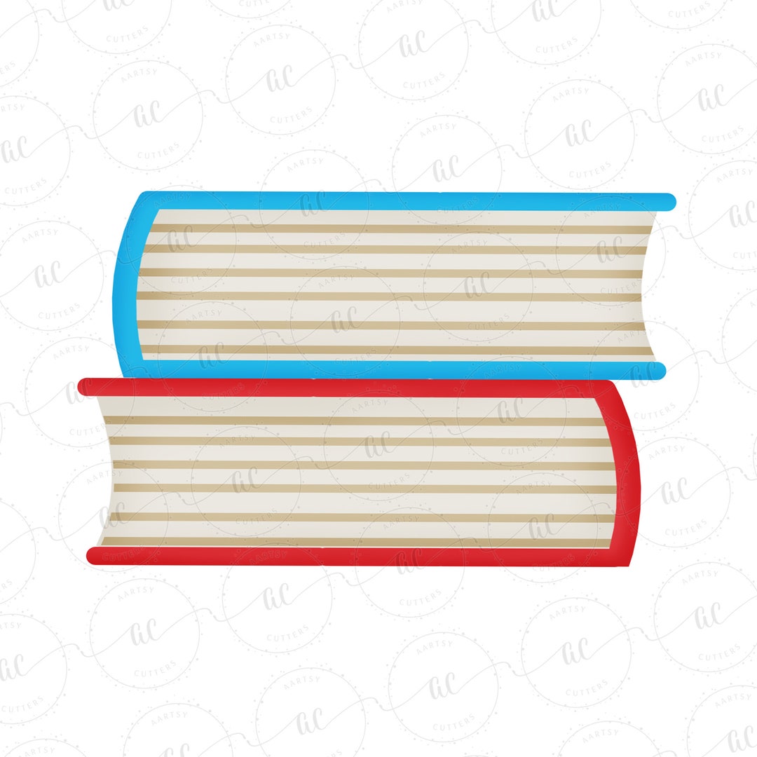 Two Book Stack Cookie Cutter - Etsy