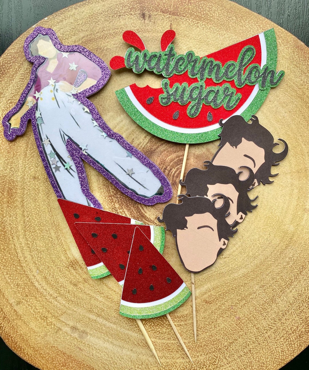 Harry Styles Cake Topper Bundle / Watermelon Sugar High / Glitter ...
