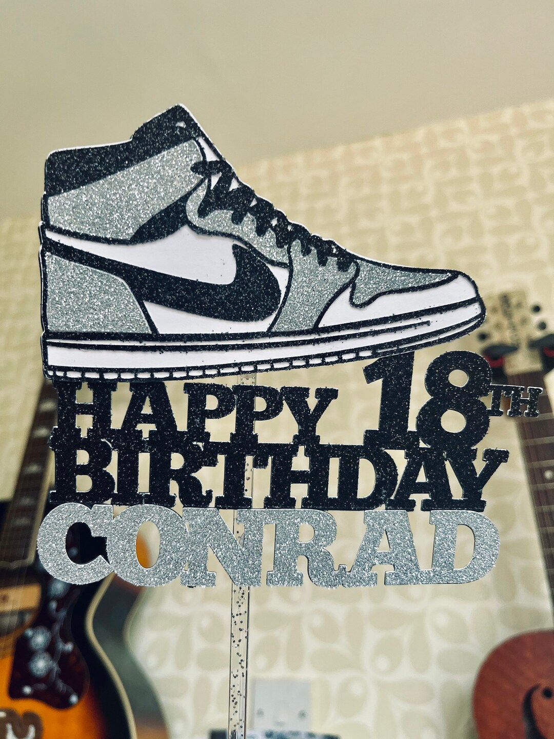 Sneaker Trainer Cake Topper, Personalised Cake Topper, Sneakerhead Cake ...