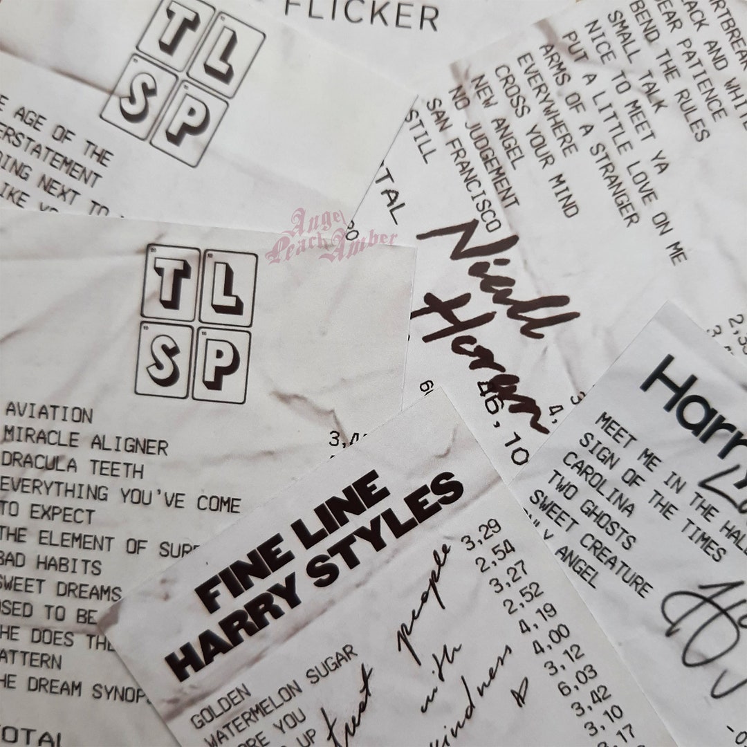 Harry Styles Niall Horan Hozier the Last Shadow Puppets RECEIPTS ...