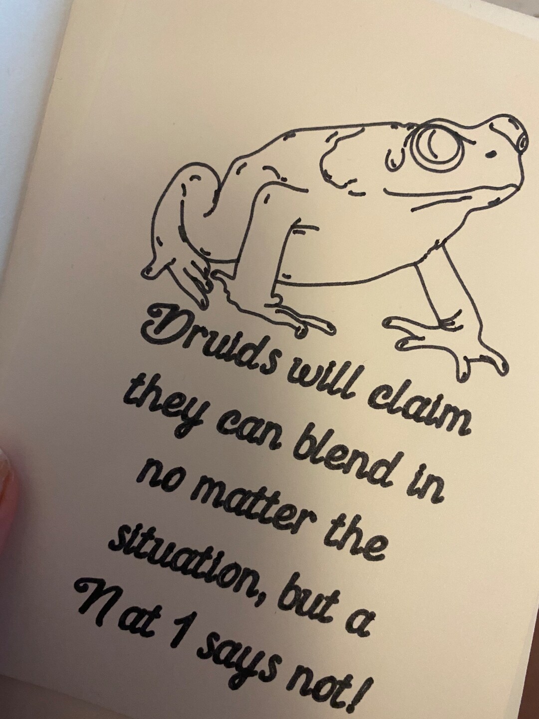 Druid Frog Card - Etsy