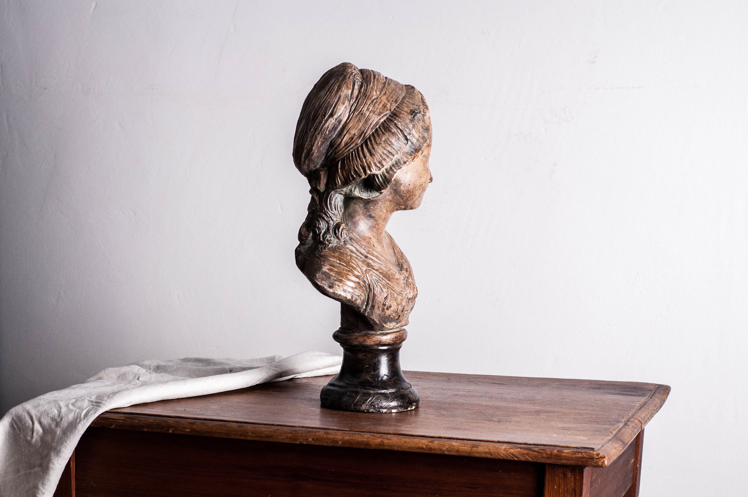 Antique French Bust 19th Century Portrait of a Girl Antique Portrait ...