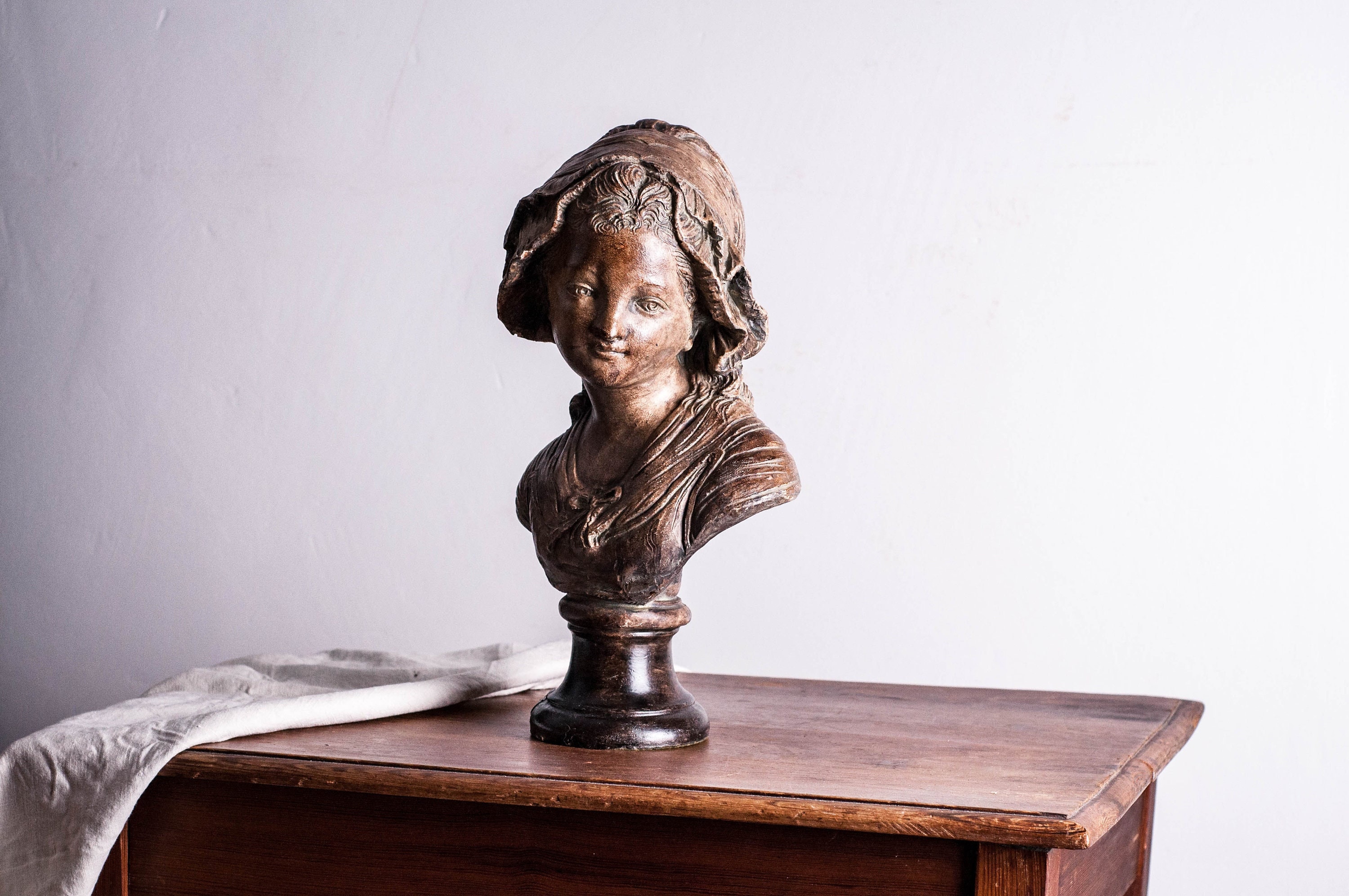 Antique French Bust 19th Century Portrait of a Girl Antique Portrait ...