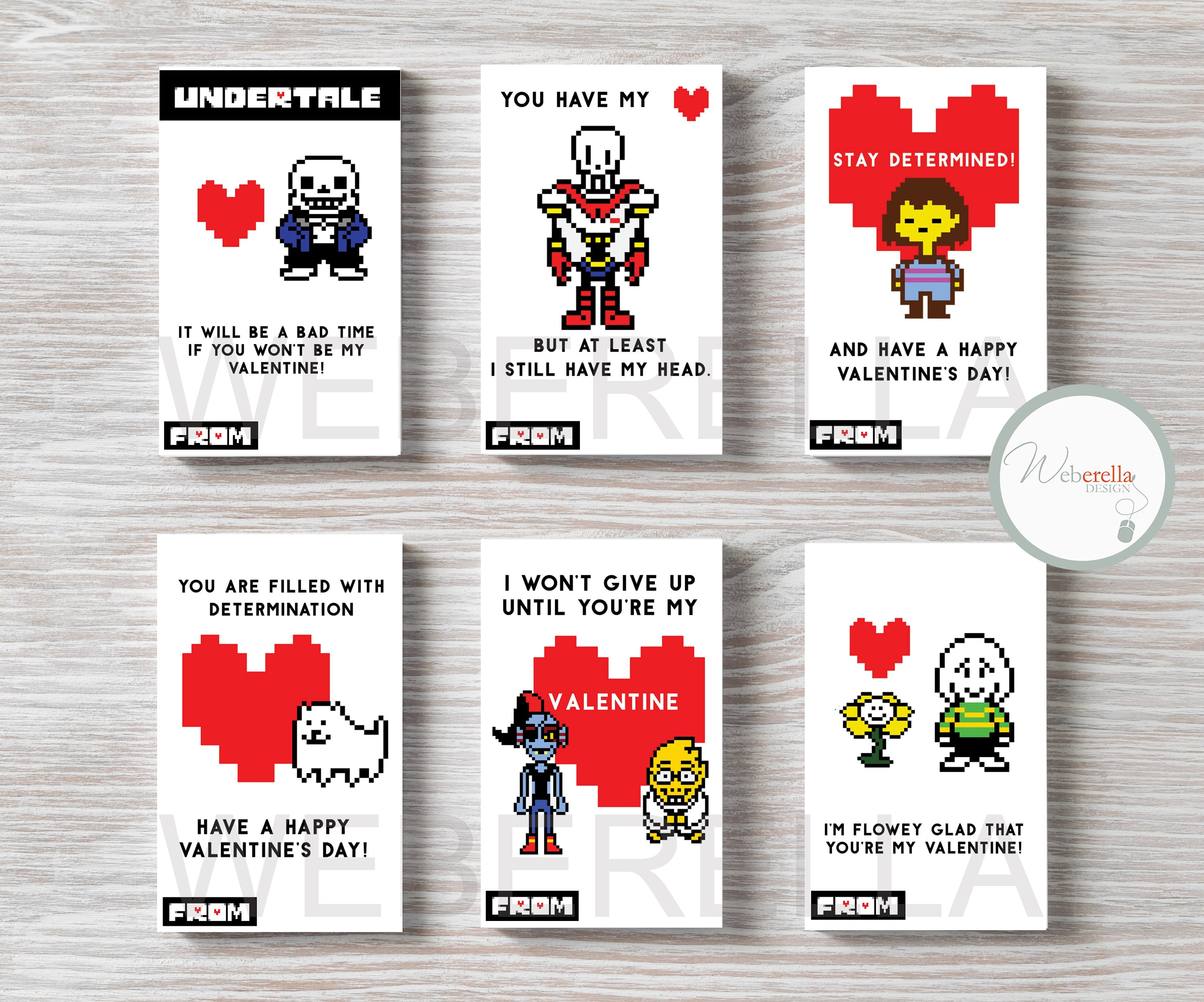 Undertale Valentine's Day Cards - Etsy
