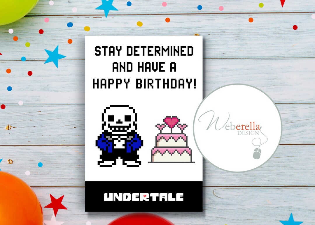 Undertale Sans Birthday Card - Etsy