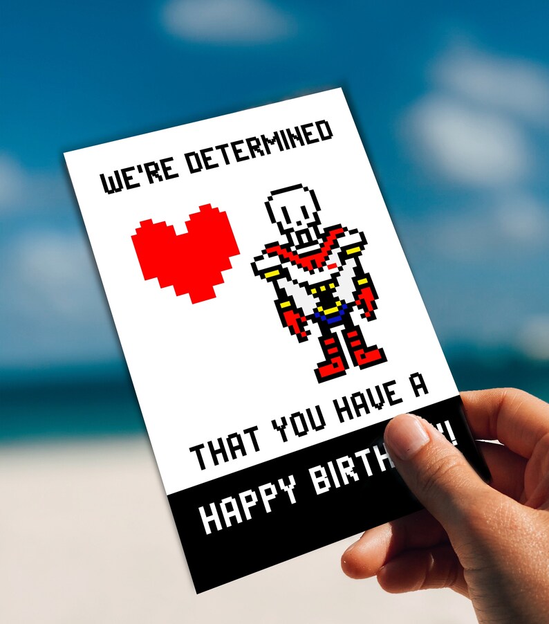 Undertale Birthday Card Papyrus 4x6 Digital File - Etsy