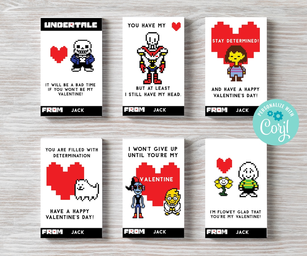 Undertale Valentine's Day Cards - Etsy