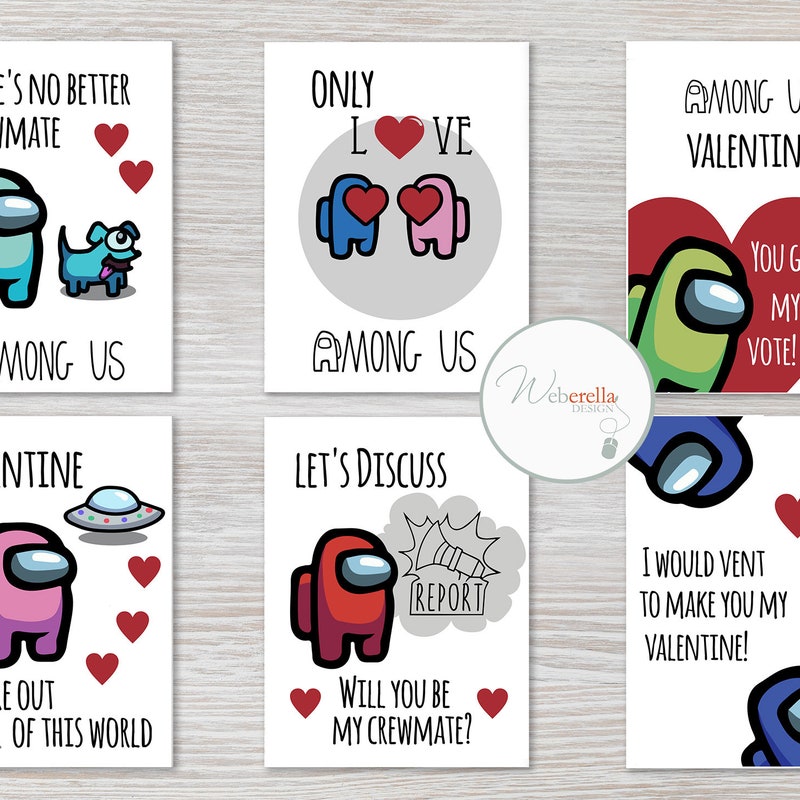 Among Us Valentine Card - Etsy