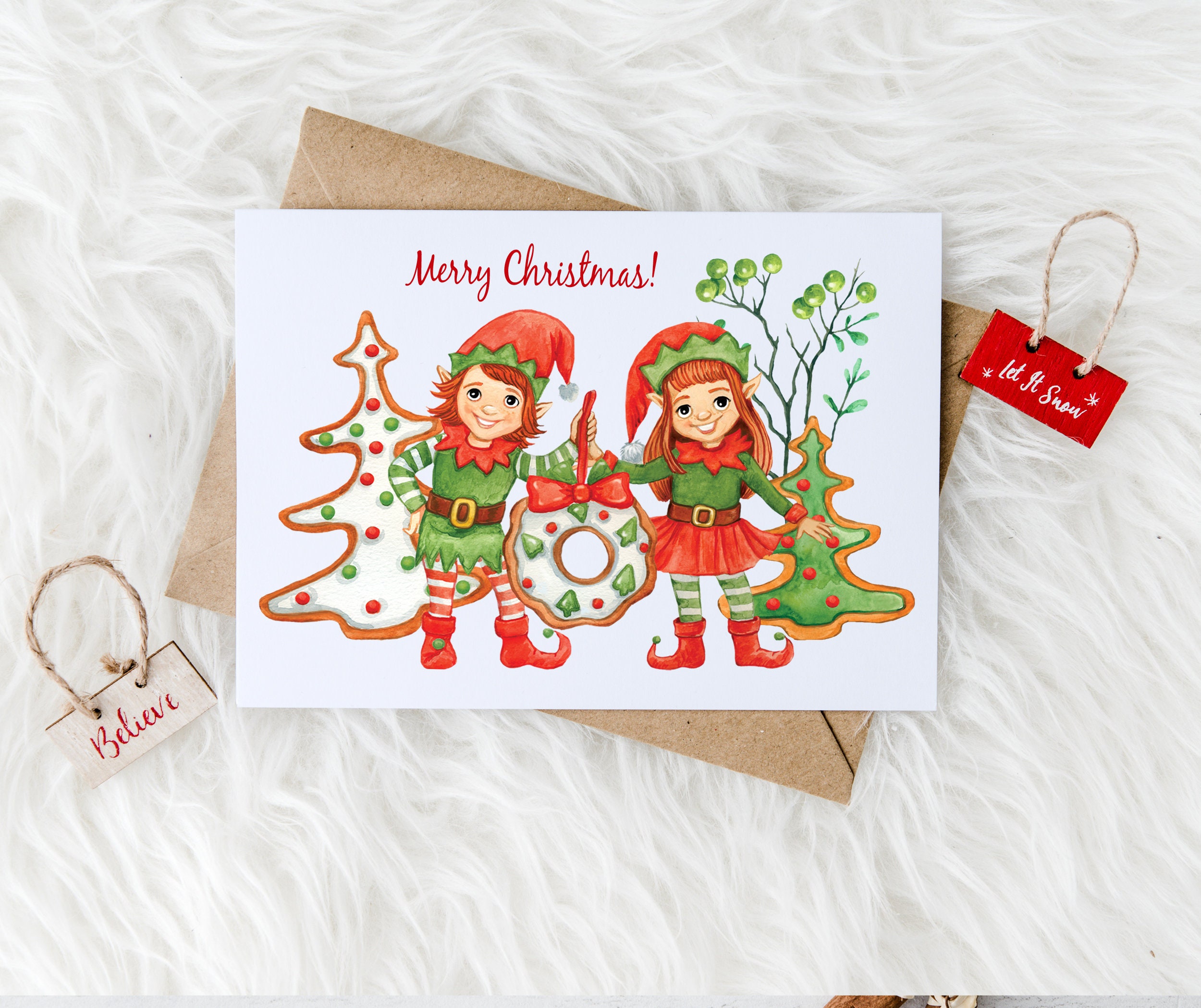 Christmas Gingerbread Clipart Christmas Elves Gingerbread - Etsy