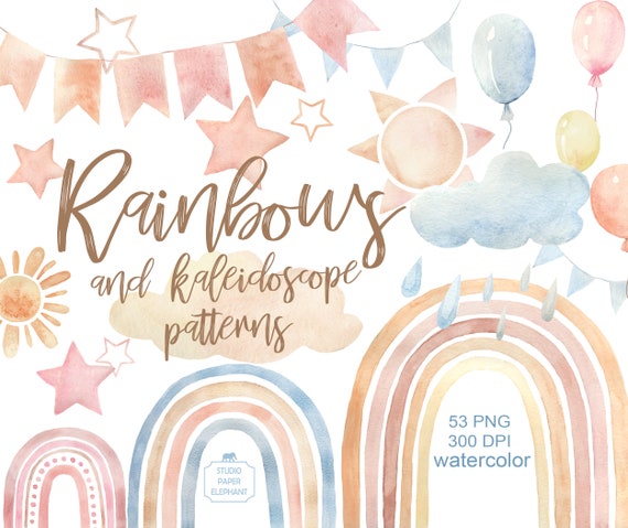 Rainbow Baby Shower Clip Art