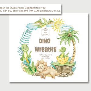 Watercolor Cute Dinosaurs, Birthday Dinosaurs, Baby Shower Dinosaurs ...