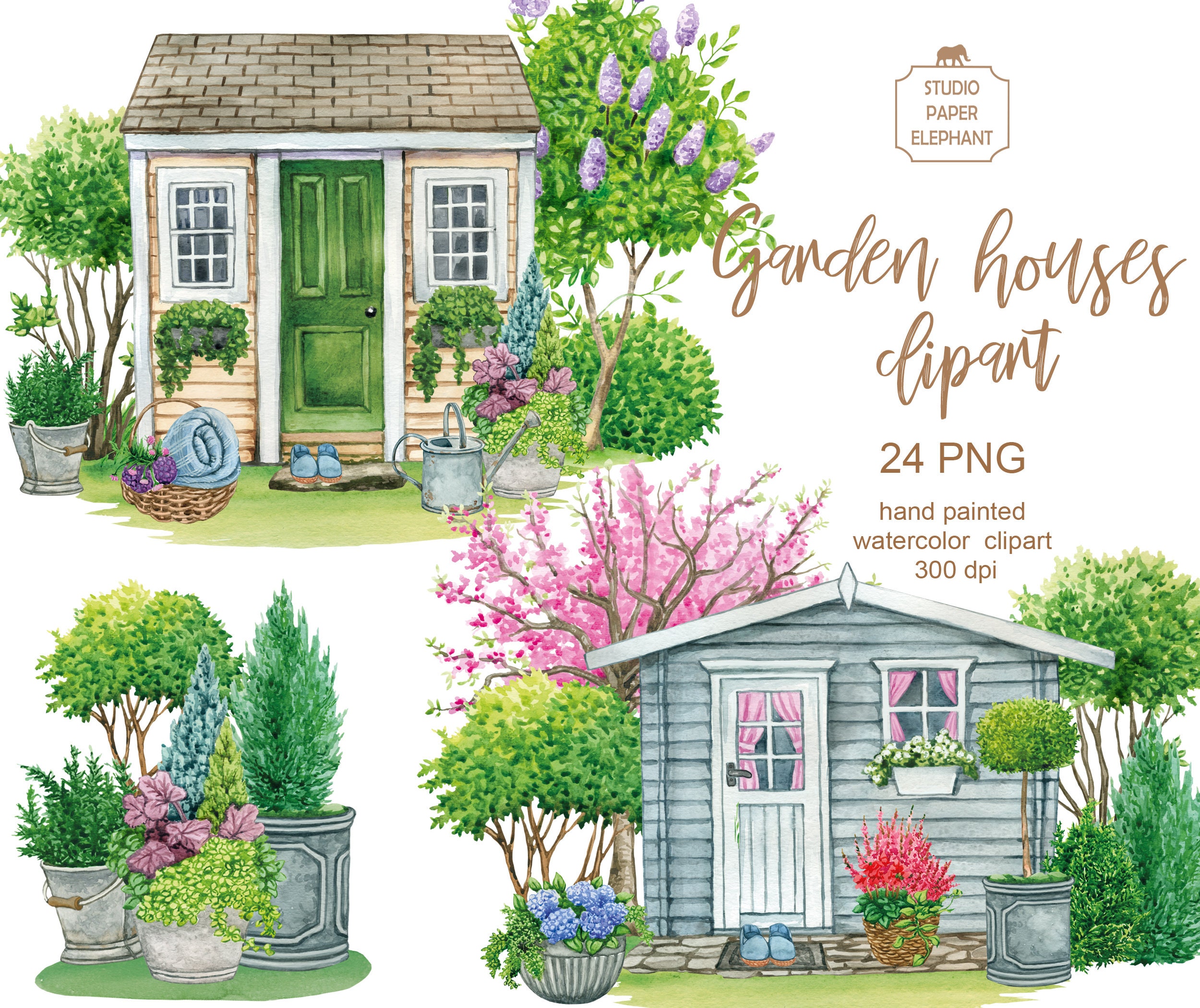 Clipart House Garden