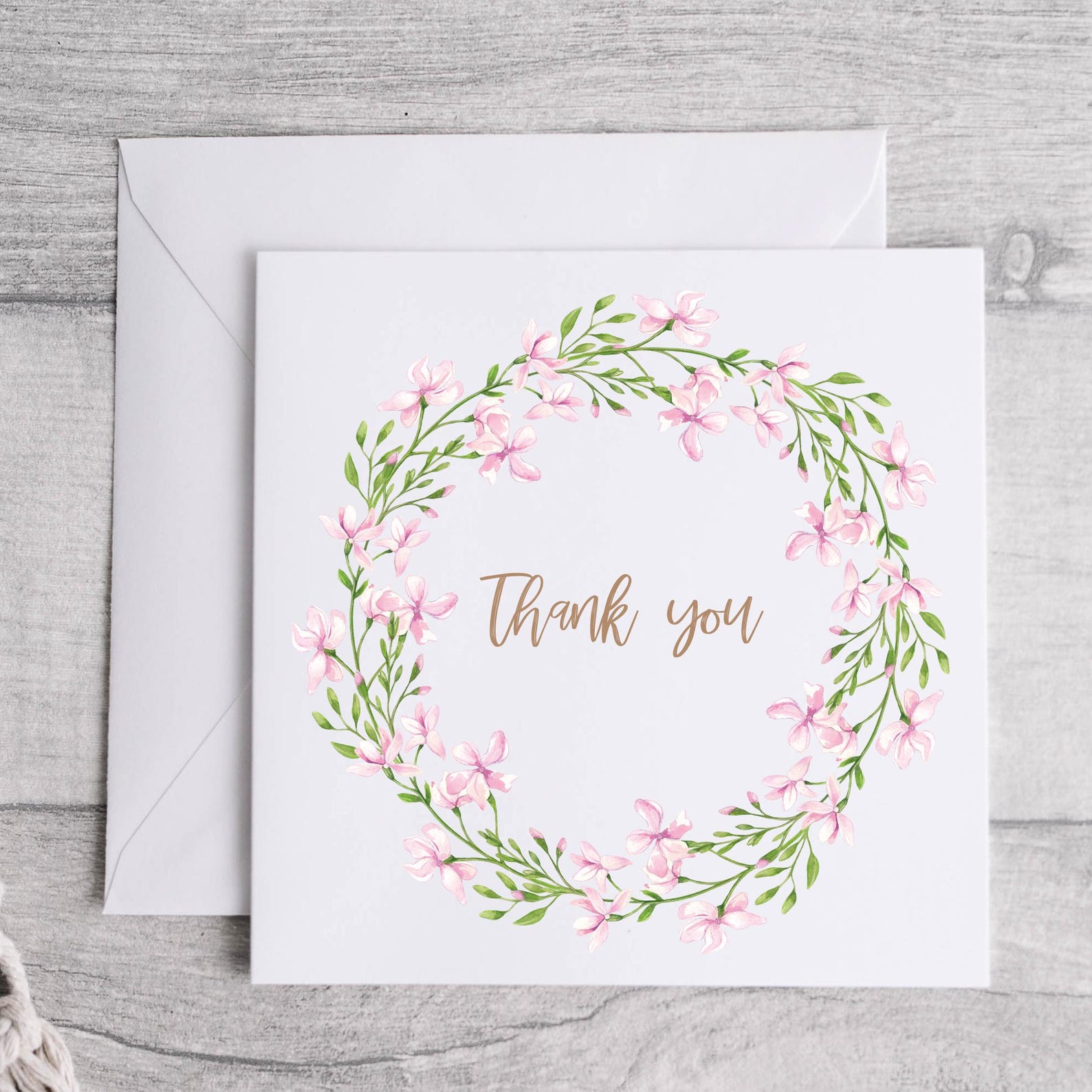 Watercolor Pink Flower Wreath Clipart: Floral DIY (PNG Digital Download ...