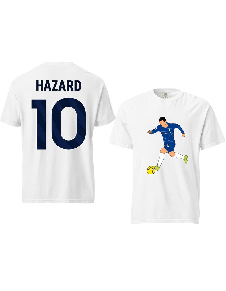 Eden Hazard Chelsea Name and Number Soccer Graphic T-shirt - Etsy