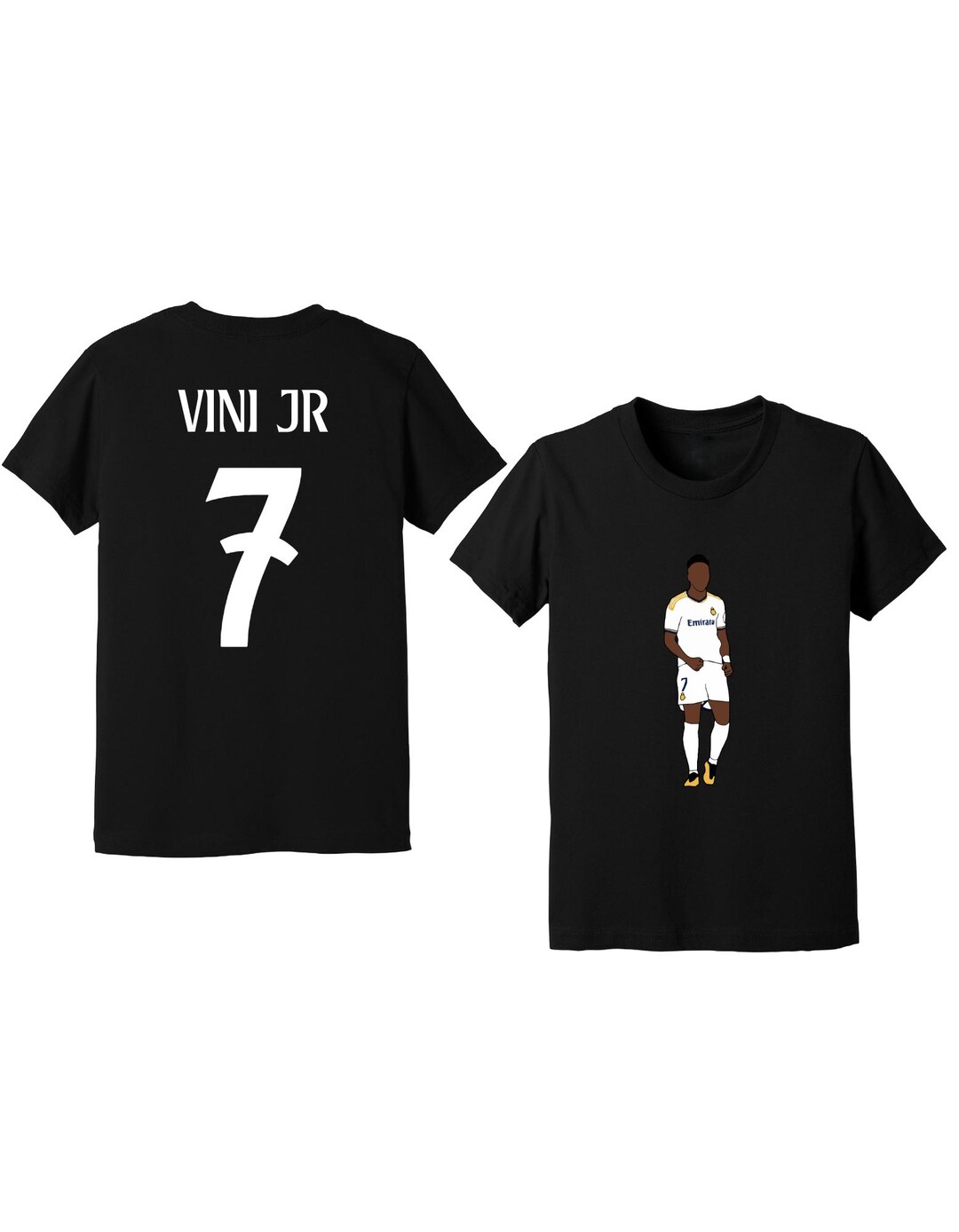 Vini Jr Kids Madrid 23-24 Name and Number Soccer Graphic Tshirt - Etsy
