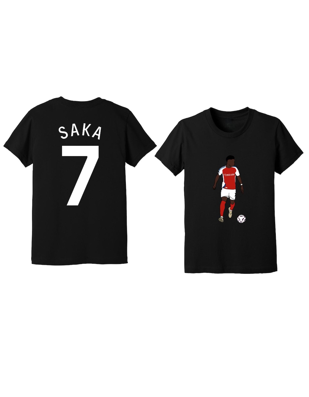 Saka Arsenal Kids 24-25 Name and Number Soccer T-shirt - Etsy
