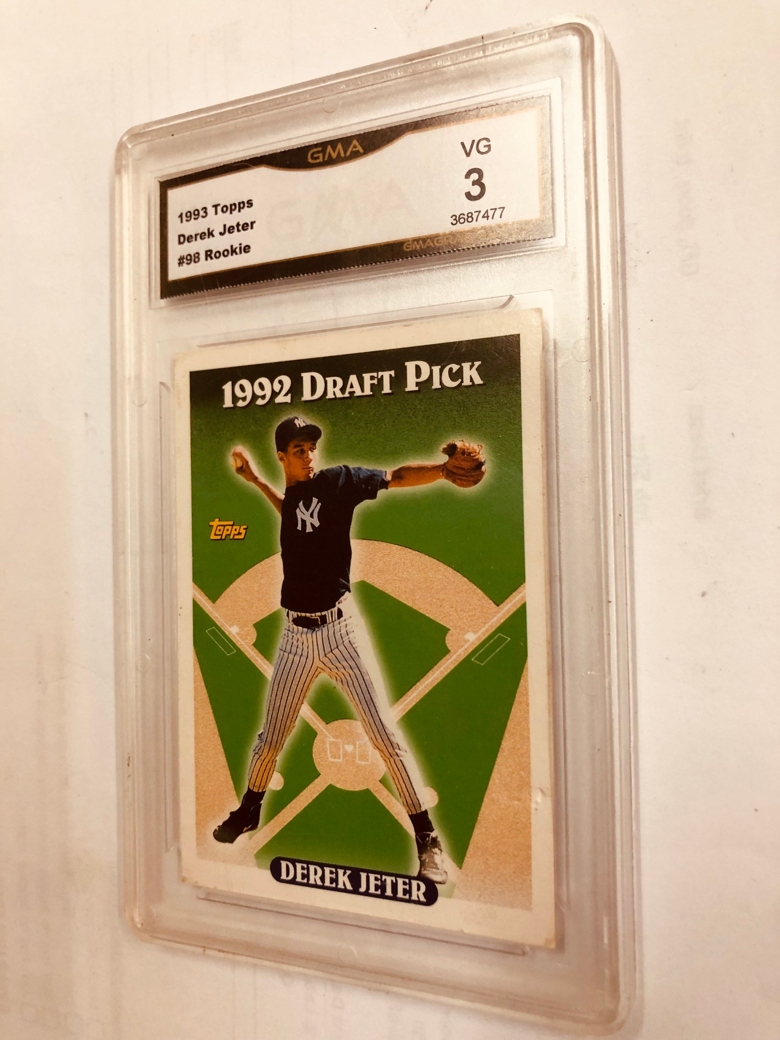 1993 TOPPS Derek Jeter 98 Rookie Card Graded GMA - Etsy UK