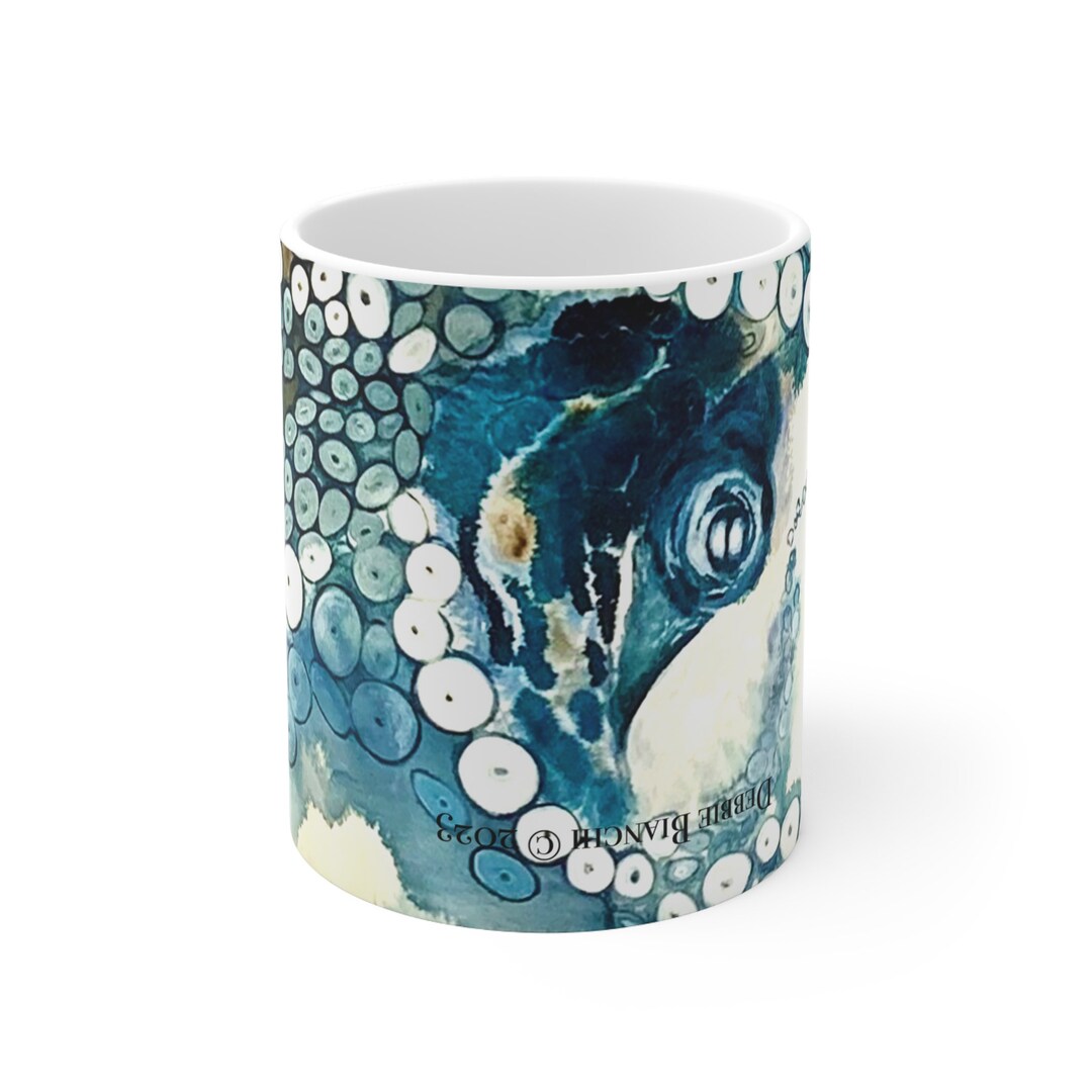 Island Octopus by Bianchi Arts. Ceramic Mug 11oz - Etsy