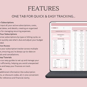 Subscription Tracker Google Sheets Template, Monthly Payment ...