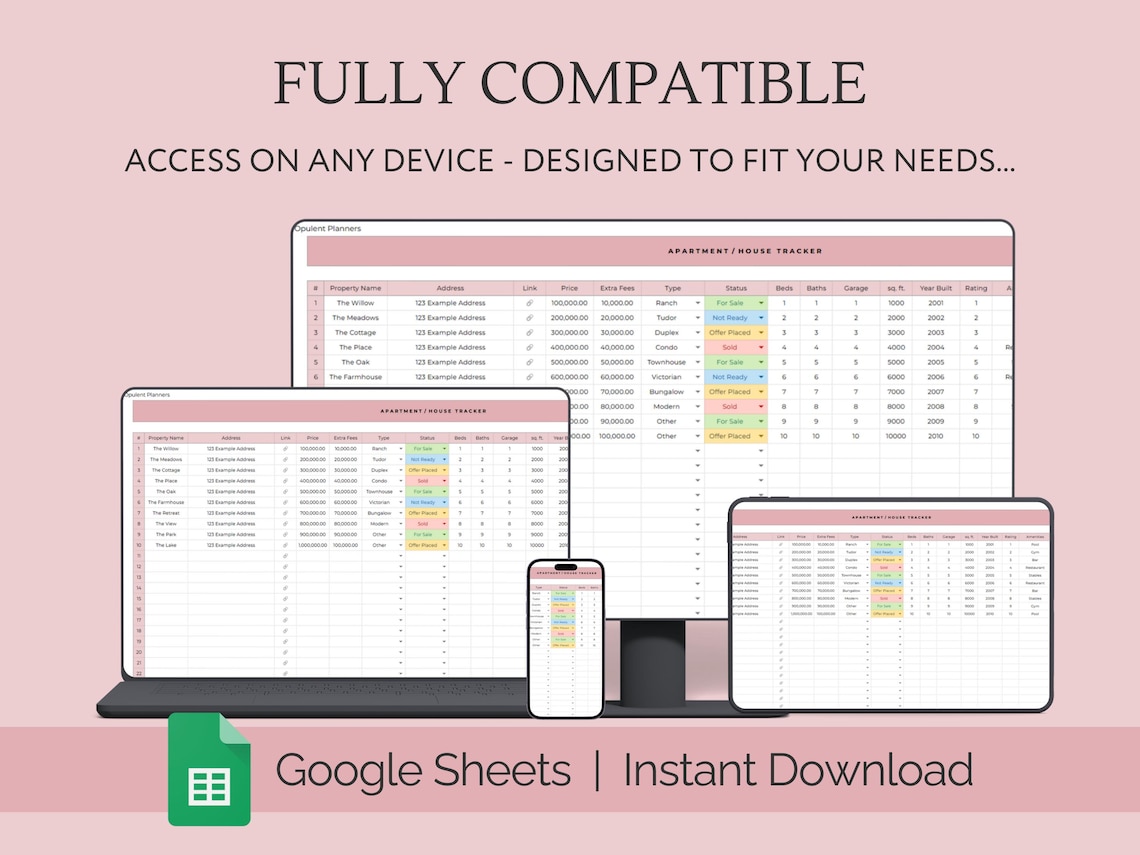 Apartment Hunting Spreadsheet House Hunting Checklist Apartment ...