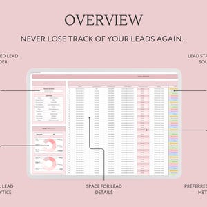 Lead Tracker Google Sheets Template, Client and Lead Management ...