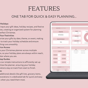 Christmas Gift Tracker Planner Google Sheets Spreadsheet, Christmas ...
