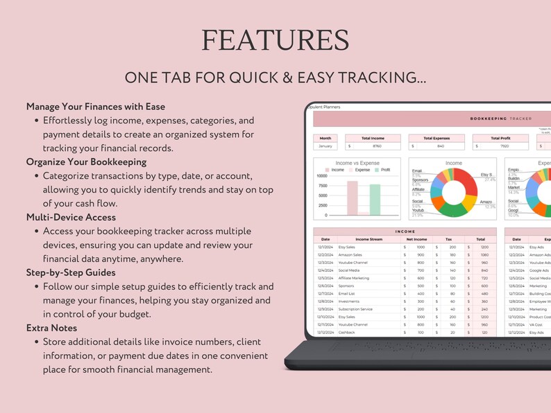 Business Budget Spreadsheet, Google Sheets Business Income and Expense ...